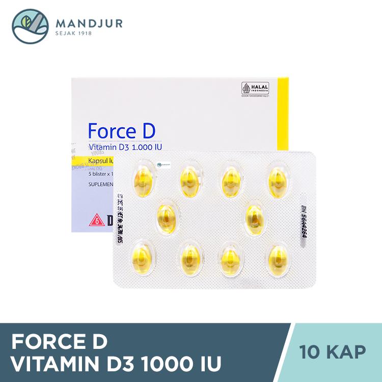 Force D Vitamin D3 1000 IU 10 Kapsul Lunak - Suplemen Vitami - Shop ...