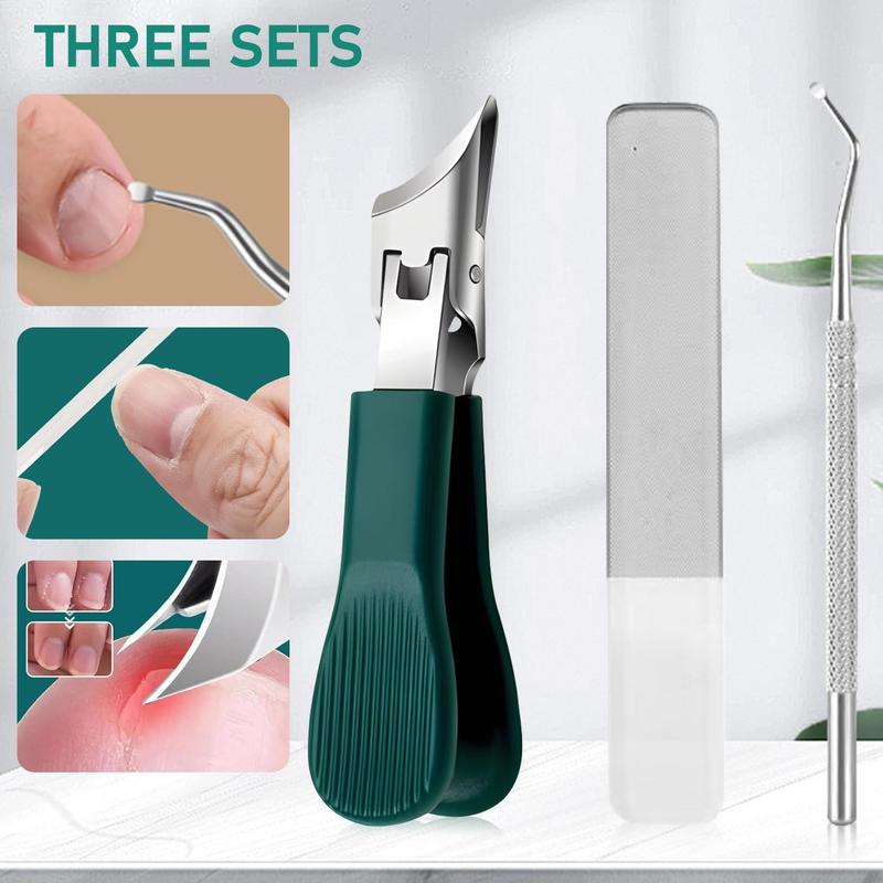 [FreeShip]Splashproof 25° Beveled Edge Nail Clippers 3-Piece - TikTok Shop
