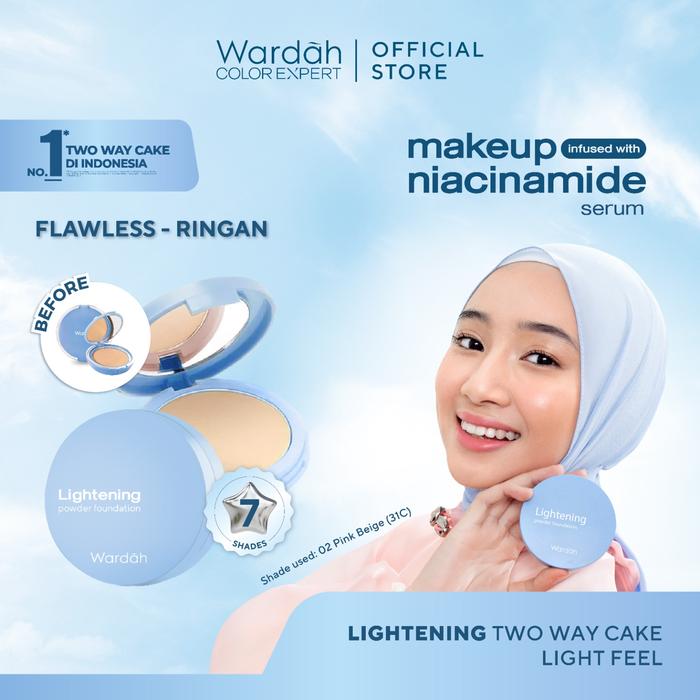 Promo WARDAH TWC Lightening Powder Foundation Light Feel 12g Two Way ...