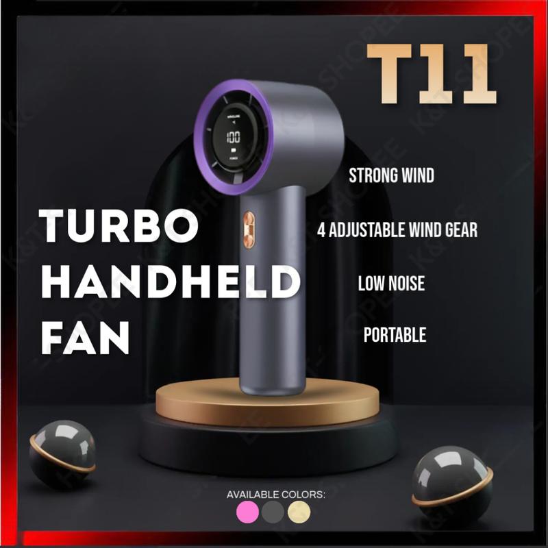 COD Ready Stock T11 Portable Turbo Fan Handheld 1-199 Adjustable Wind ...