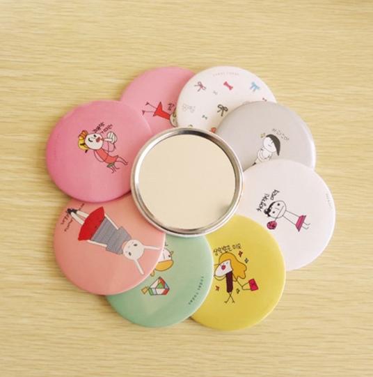 Cartoon Mini Portable Mirror Convenient Circular Hand Mirror - TikTok ...