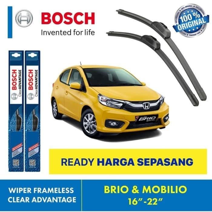 Jual Wiper Blade Mobilio Brio BOSCH frameless ADVANTAGE 16-22" ORIGINAL ...