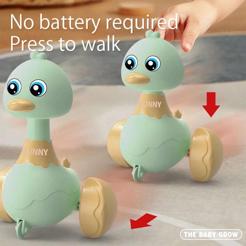 Pressing and rebounding rocking duck baby puzzle toy, learning crawg ...