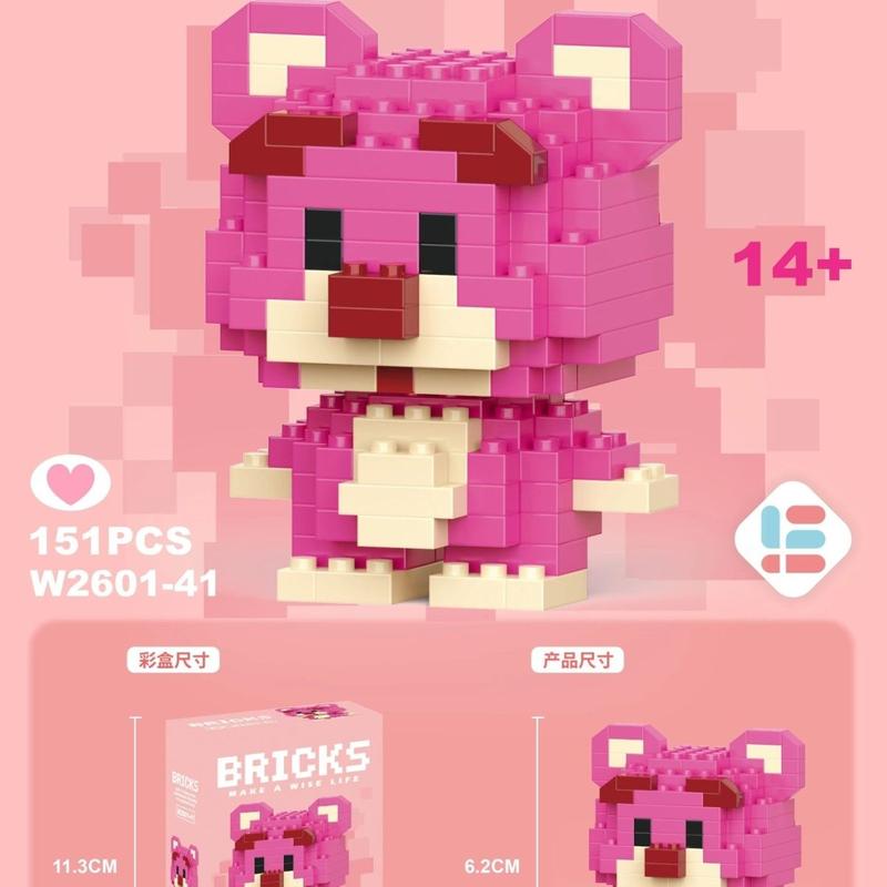 Blok Binaan Zarah Mikro, Serasi dengan Lego, Kucing KT Strawberi ...