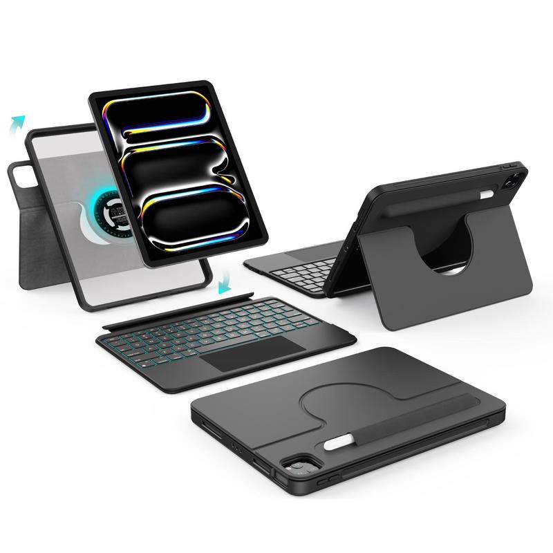360 Degree Rotatable Magnetic Keyboard, 1 Count Rechargeable - TikTok Shop