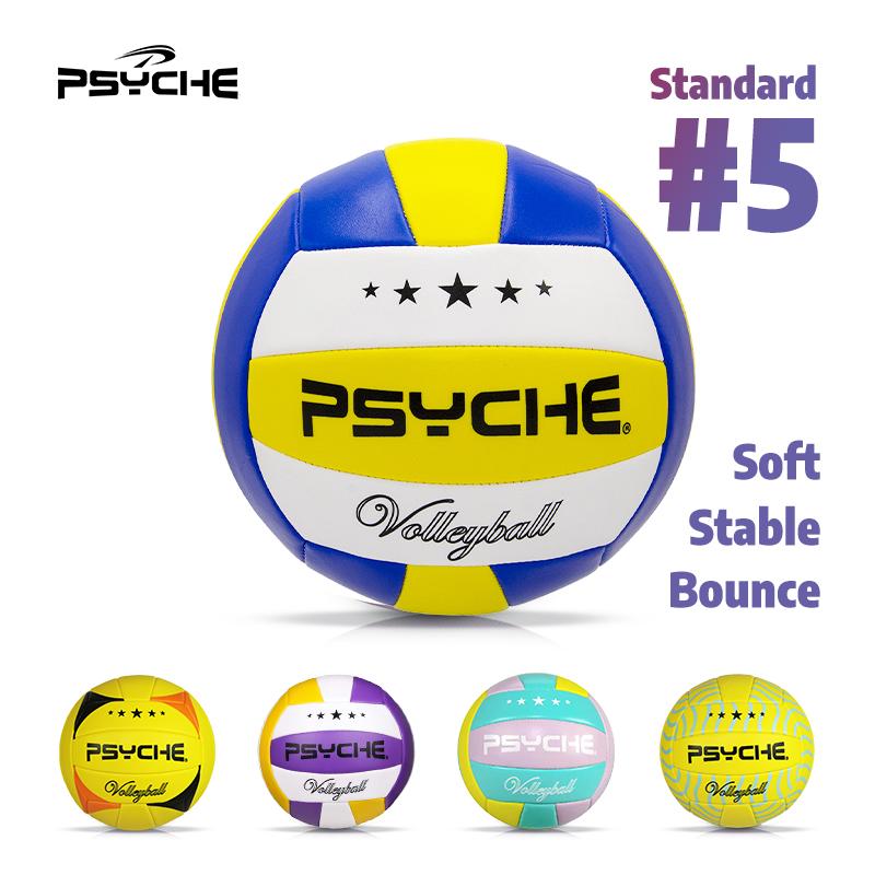 Psyche Volleyball Ball Original Size 5 Soft Stable Bounce Indoor ...