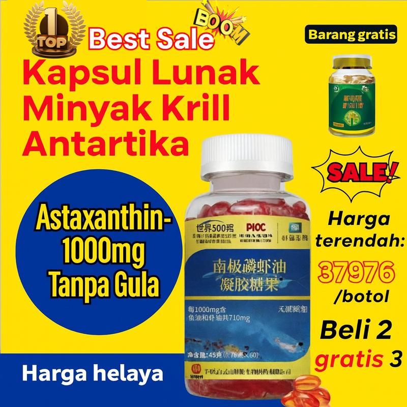 ⭐Beli 1 Gratis 2⭐Kapsul Minyak Krill Antartika Bebas Gula untuk ...