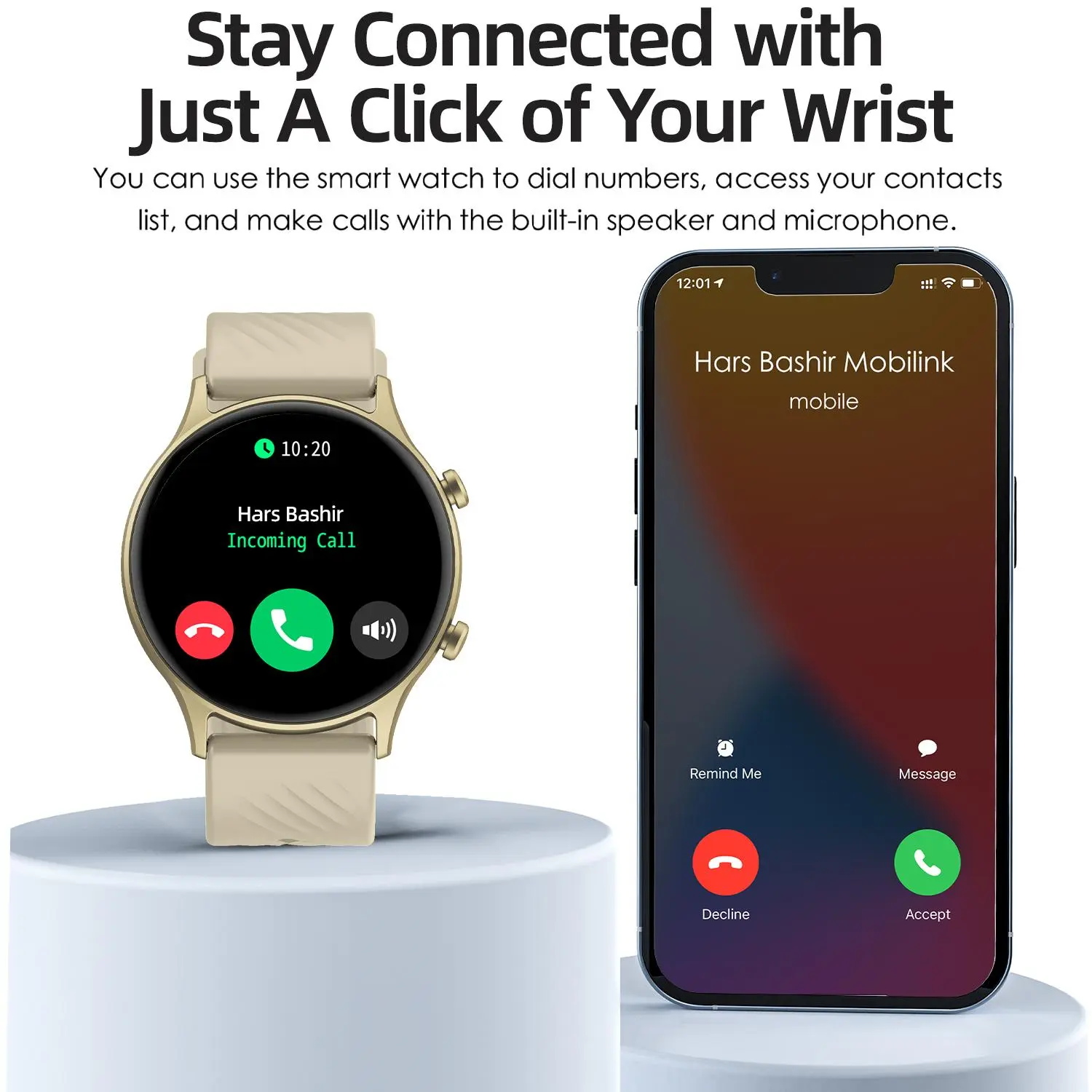 1 Piece 1.38'' Smart Watch for Android iPhone, Smartwatch Touch Screen ...