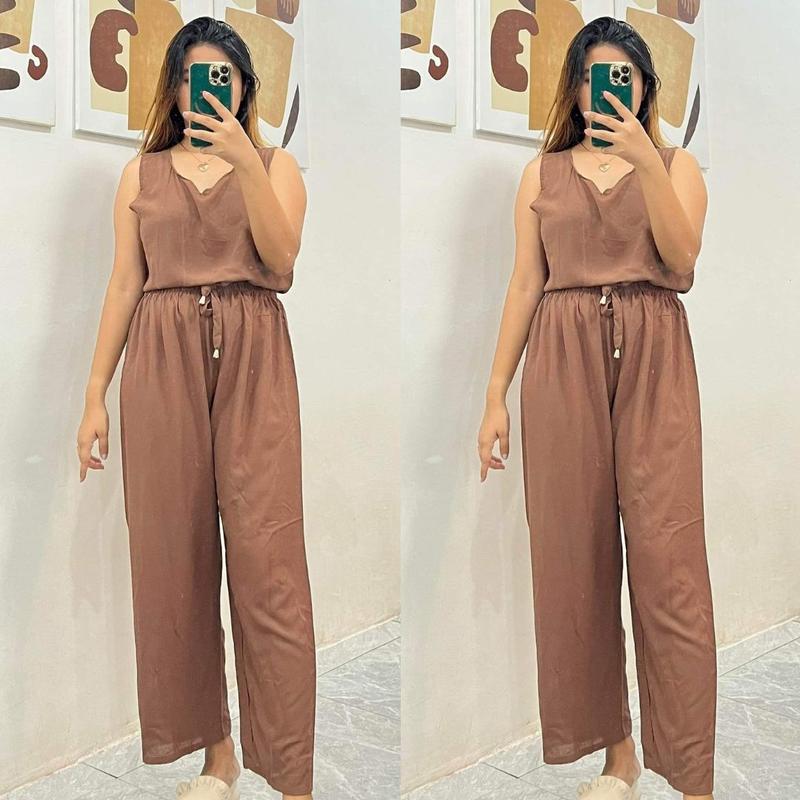 Chic Challis Combo: Sando & Pants Terno Set, XL Fit for Effortless ...