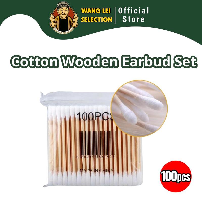 Premium quality pure cotton wooden earbud set (100pcs) - TikTok Shop ...