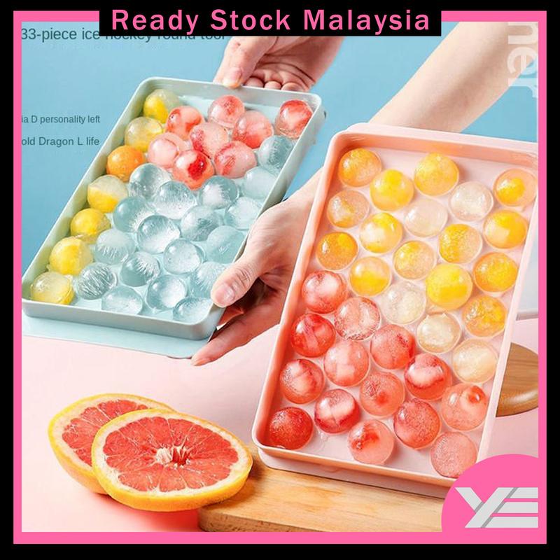 YEESTORE 33 Grid Dulang Ais Kiub Bulat Pembuat Acuan Jeli Dapur Memasak ...
