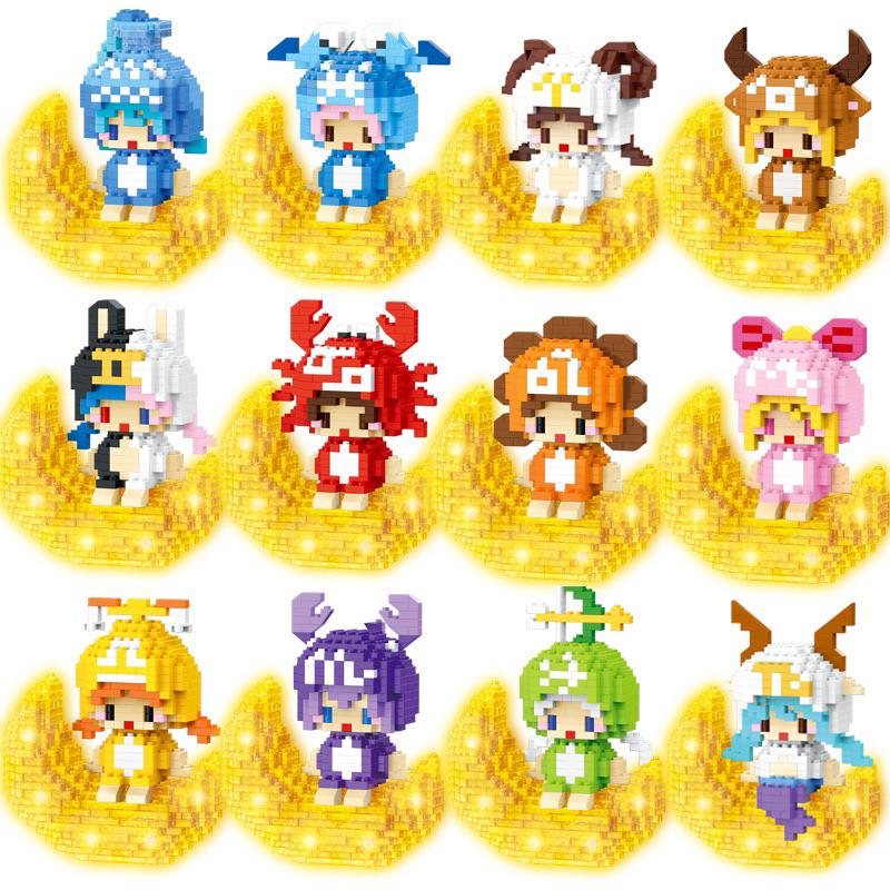 Ready Stocks 12 Zodiac Angel Monster blocks toys Compatible with Zodiac ...