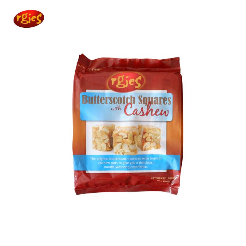 Rgies Butterscotch Squares with Cashew Nuts 170g (10Pieces/Pack ...