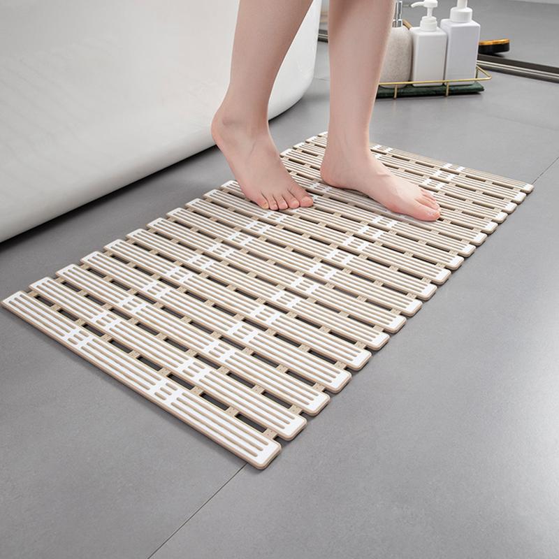 Non-Slip Bathroom Shower Mat Foot Massage Shower Mat Quick Drain ...