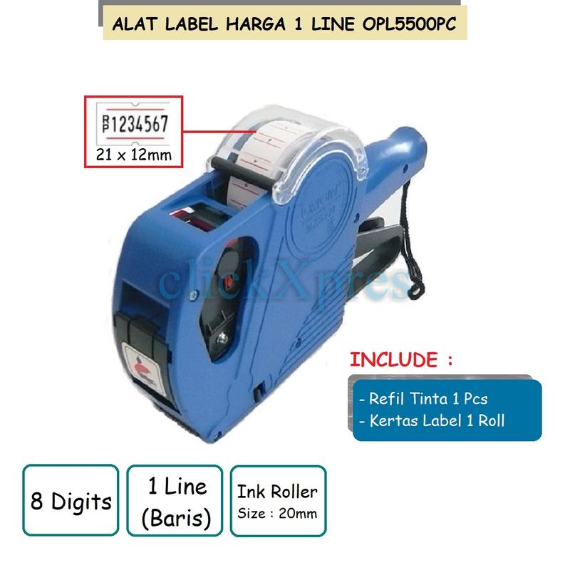Mesin Alat Label Harga / Price label 8 digit /Cover plastik / Label ...
