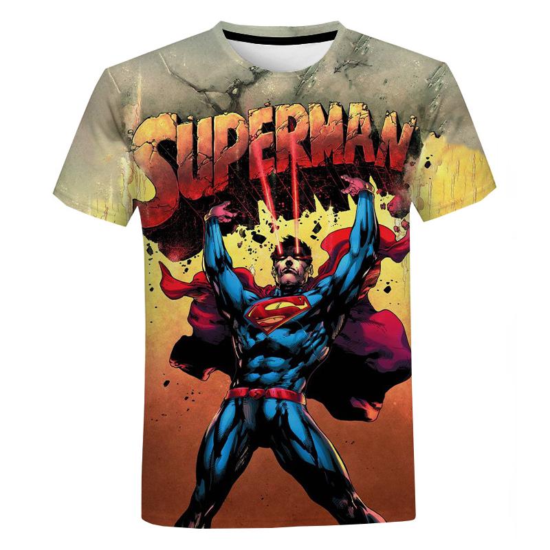 Baju T Superman, Untuk Lelaki, Gaya Kasual, Lengan Pendek, Cetakan ...