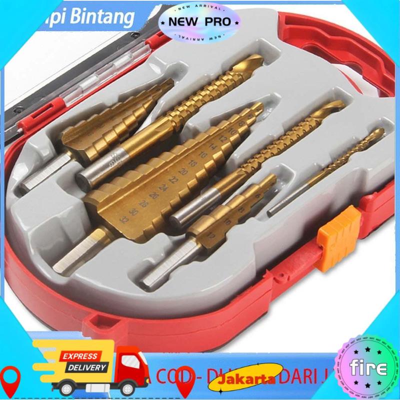 【COD,Kirim Sekarang】 6Pcs Mata Bor Pagoda Spiral Besi Kuningan - Shop ...