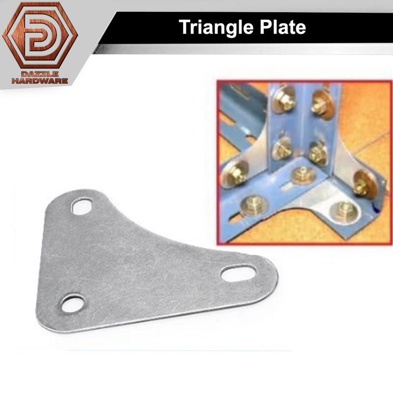 Slotted bar triangle plate shelf triangle bracket besi tepi rak ...
