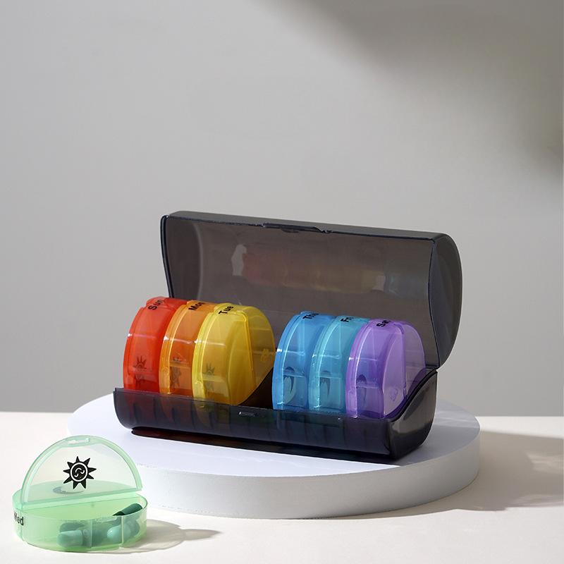 Weekly 14-compartment Pill Box Pp Plastic Pill Vitamin Storage - TikTok ...