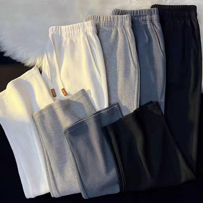 Seluar Klasik Unisex Seluar Bertali Kaki Lurus Lelaki Seluar - TikTok ...