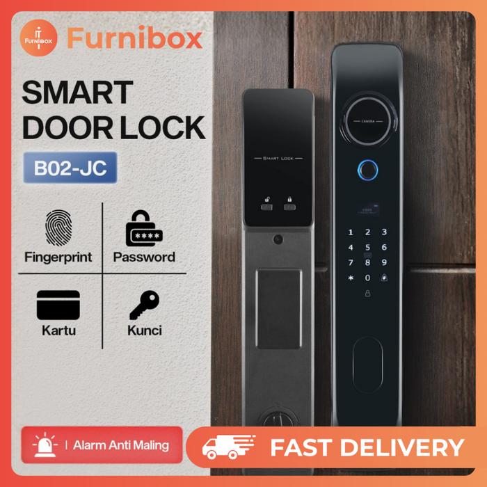 Jual Smart Door Lock Fingerprint Password Card RFID Alarm - B02-JC ...
