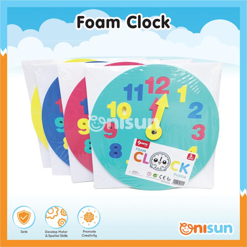 Sunta Foam Clock Puzzle: Learn to Tell Time the Fun Way! Children ...