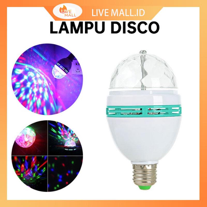 Lampu LED Disco RGB putar Lampu Disko bolam Putar Warna Warni Lampu LED ...