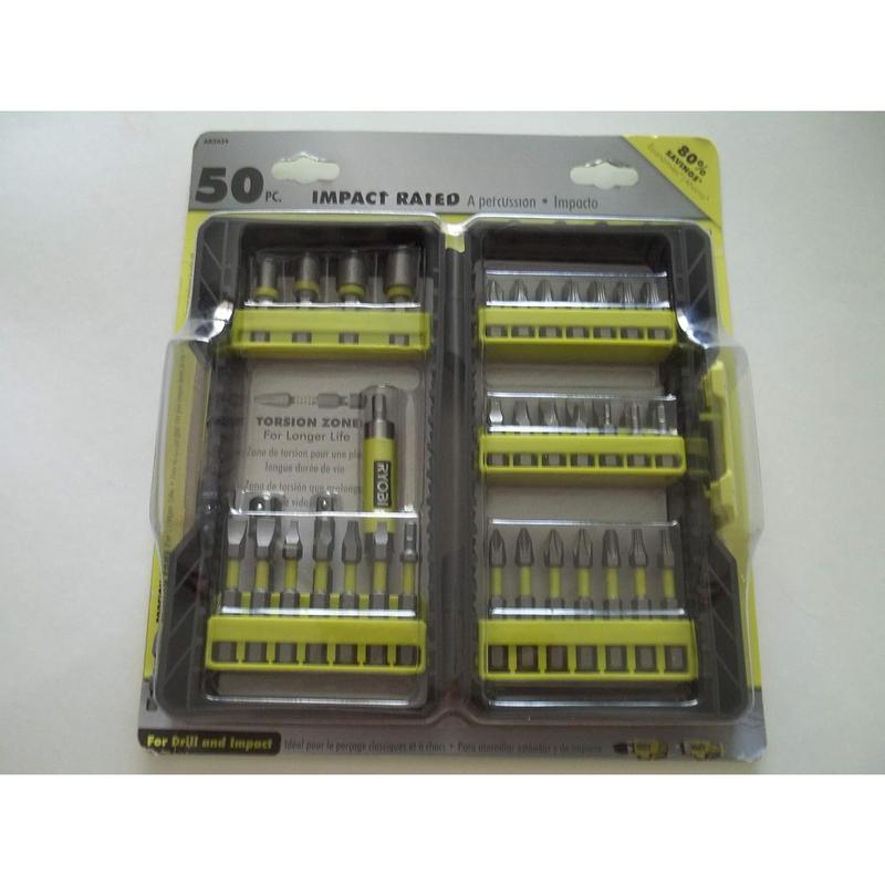 50 count Impact Rated Driving Bits with Dock-It Collection Storage ...