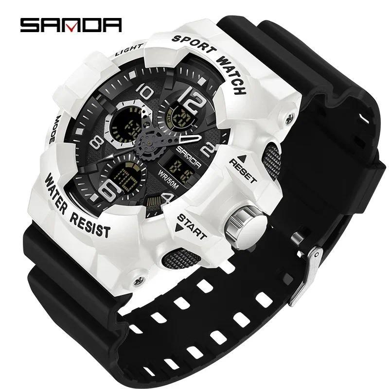 Jam Tangan Kalis Air Digital LED, SANDA 3168, 50M, Untuk Lelaki ...