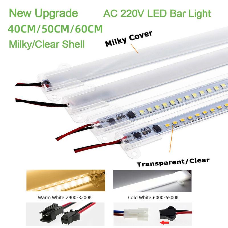 40cm 50cm 60cm LED Rigid Strip Under Cabinets 8W 72 LEDs Tub - TikTok ...