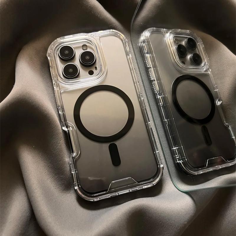The new thickened anti-drop magnetic gradient phone case is suitable ...