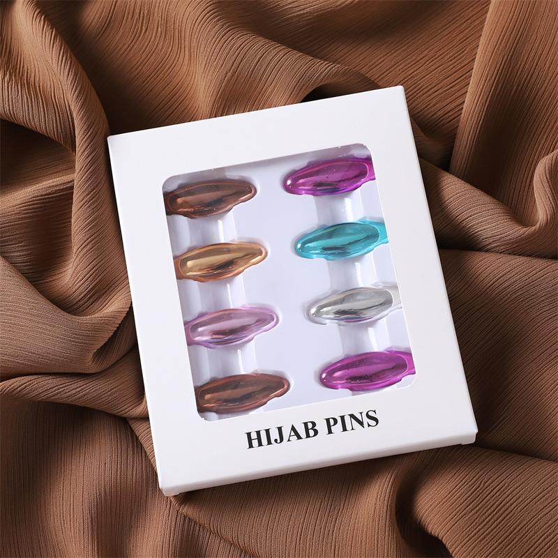 8PCS/Set Plastic Metal Safety Hijab Pin for Muslim Women Shawl - TikTok ...