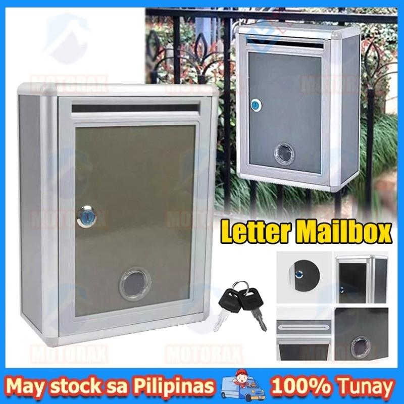 Letter Mailbox Post Box Waterproof Outdoor Security Locking Aluminium ...