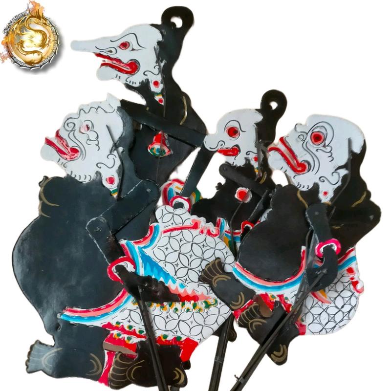 wayang kulit punokawan hitam bahan kertas karton duplex - Shop | Tokopedia
