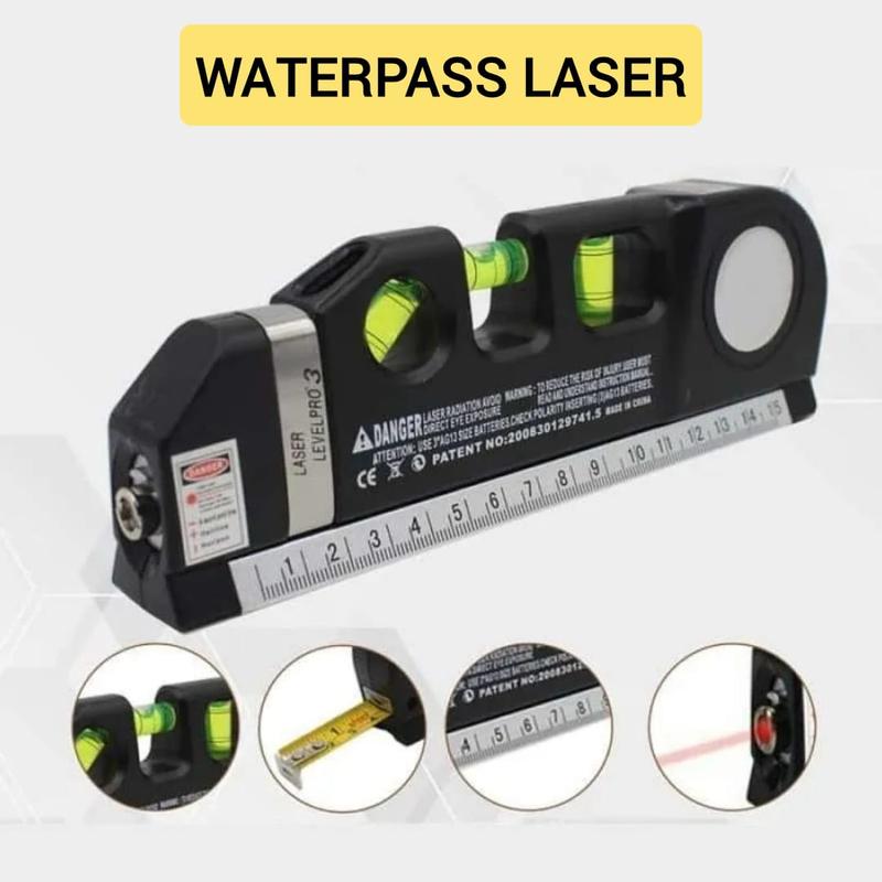 Waterpass Laser / Alat Ukur Meteran Waterpas Laser Leveling Level Pro3 ...