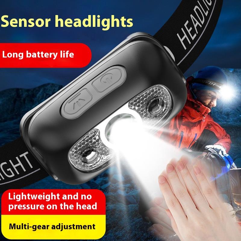 Intelligent sensing USB charging sensing headlight LED night - TikTok ...