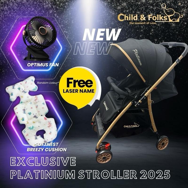 【Platinum】Child & Folks Premium Easy Fold One Hand Fold 2 Way New Born ...