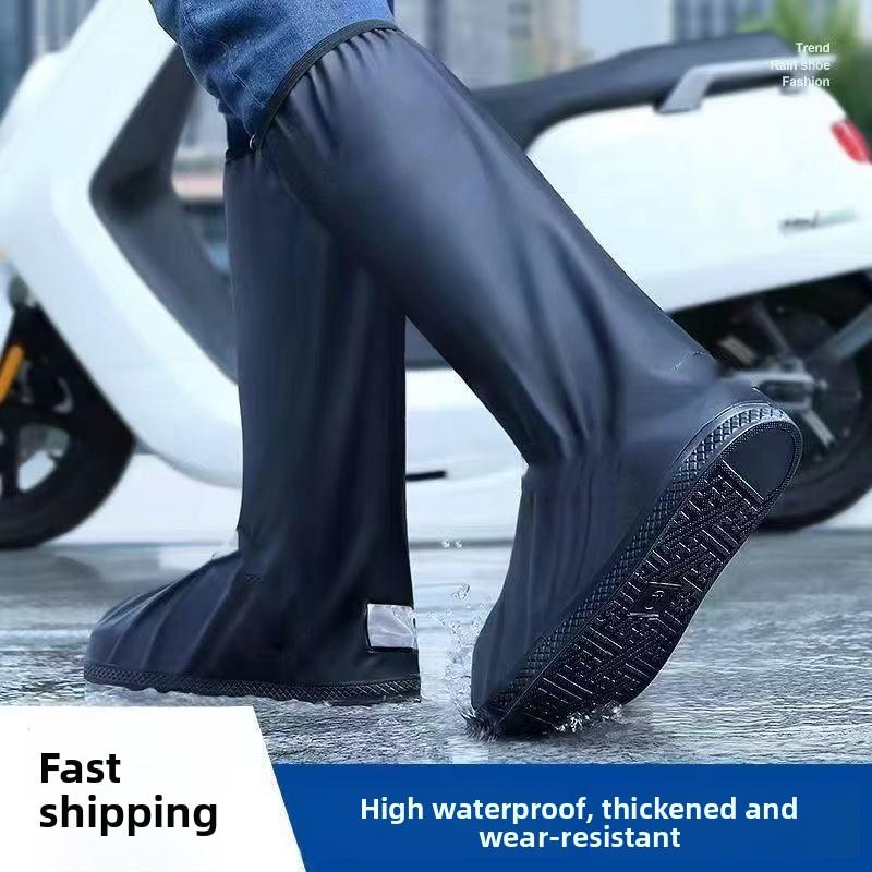 Waterproof Shoe Covers Thickened Wear-resistant Unisex High Tube ...
