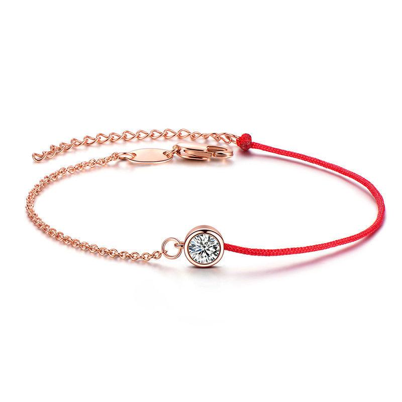 Gelang Tali Merah Tahun Zodiak, Gaya Minimalis, Zirkon Emas Mawar ...