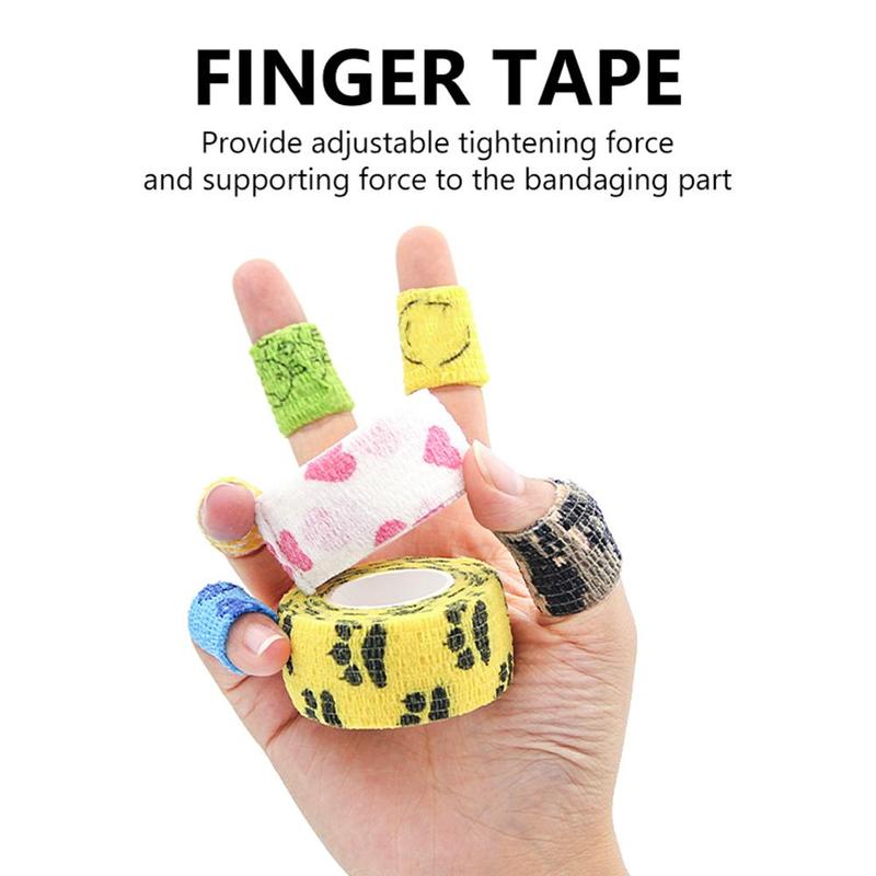 Sports Self Adhesive Elastic Tape Finger Care Strap Flower Color ...