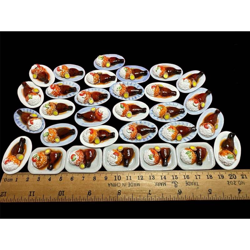 Handmade Miniature Hawker Food Lunch Set Roasted Duck Leg, Rice ...