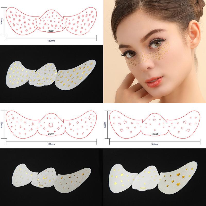 Hot Stamping Freckles Makeup Patches Metallic Radiation Golden - TikTok ...
