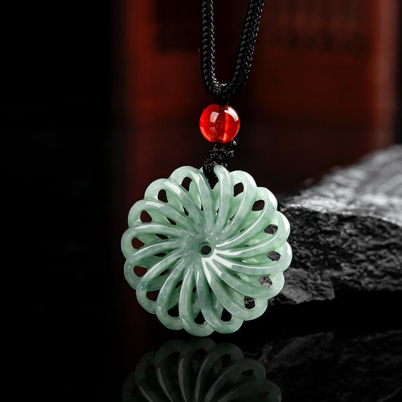 Natural A cargo jade to run pendant ice jade pendant transfe - TikTok ...