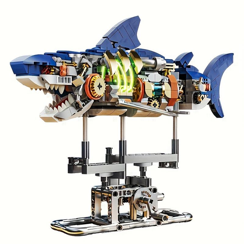 Shark Sea Creatures Building Set, Marine Animal Building Blocks ...
