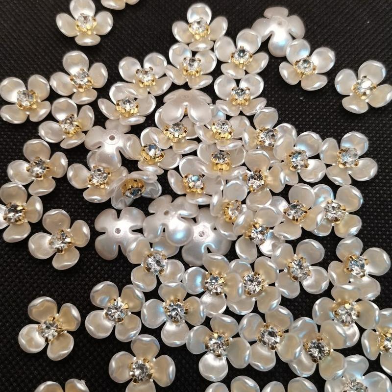 Aksesori Rambut, Hiasan DIY, Bentuk Bunga Mutiara, dengan Teras ...