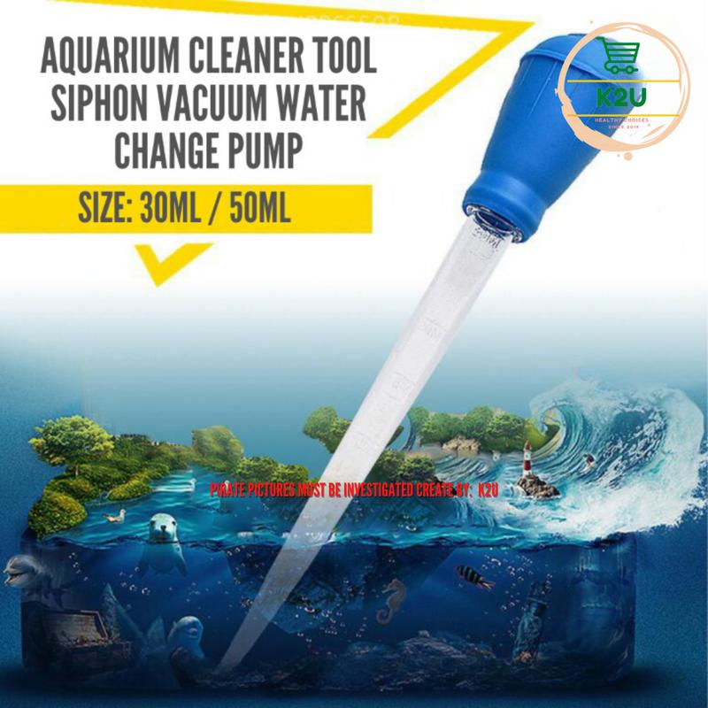 K2U Aquarium Cleaner Tool Siphon Vacuum Water Change Pump 30ML - TikTok ...