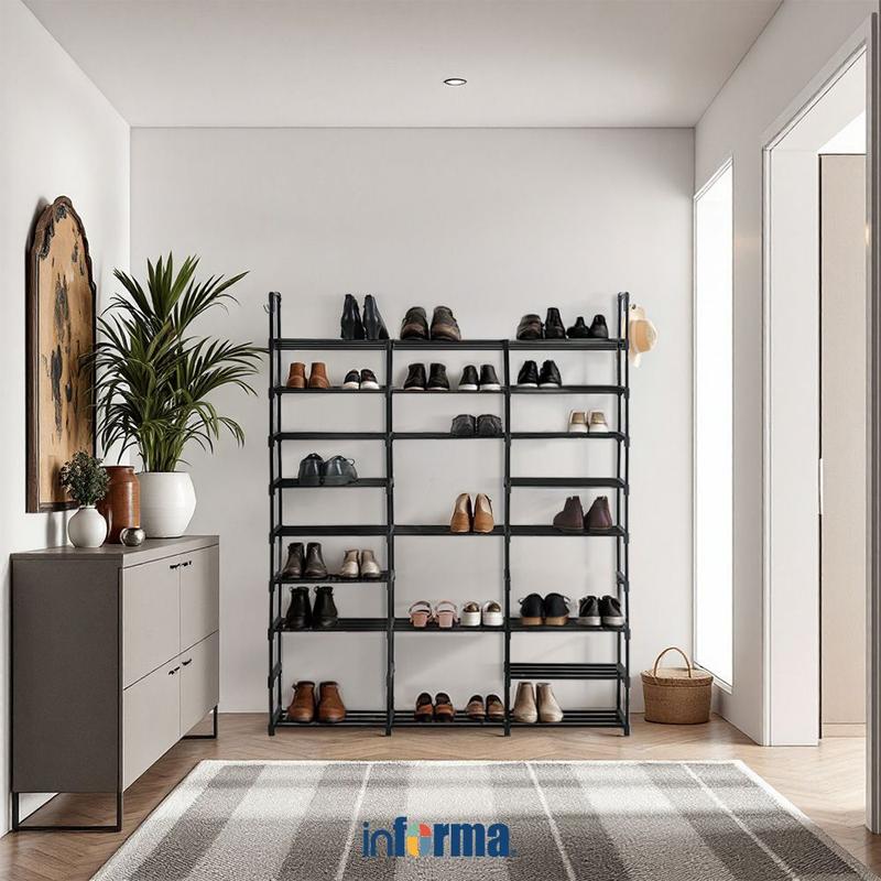 INFORMA BENSON RAK SEPATU 9 TINGKAT - HITAM - Shop | Tokopedia