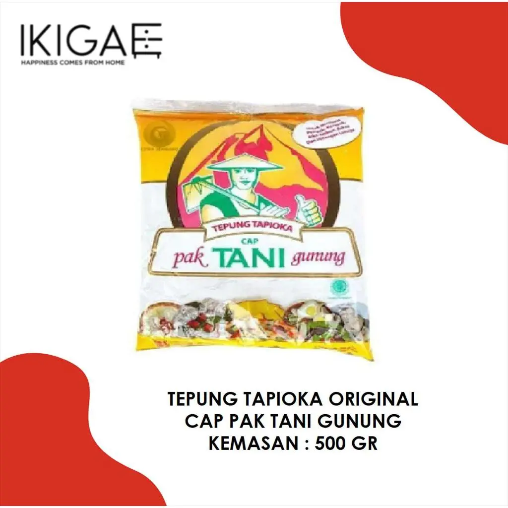 SAGU TANI GUNUNG / TEPUNG TAPIOKA CAP PAK TANI GUNUNG 500 GR - Shop ...