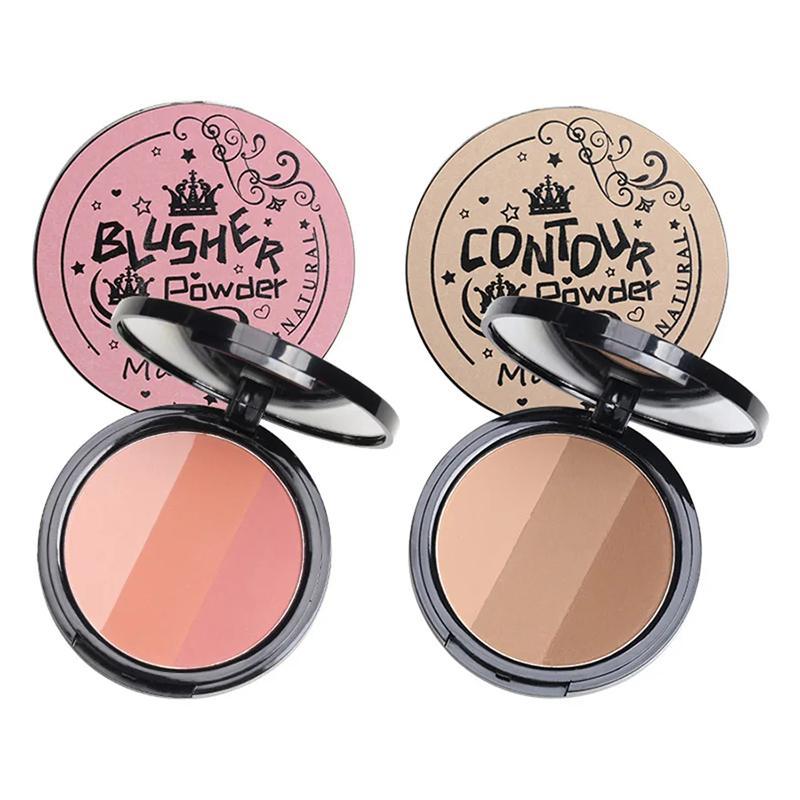 Three-Color Blush Palette Delicate Long-Lasting Waterproof Non-fading ...
