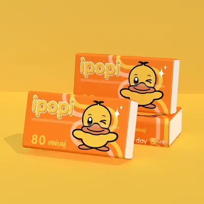 【ส่งจากโรงงานโดยตรง】ipopi orange กระดาษเช็ดหน้าแบบดึง 80 แผ่น 30 ห่อ ใช้ในบ้าน หรือออกนอกพกพา ...